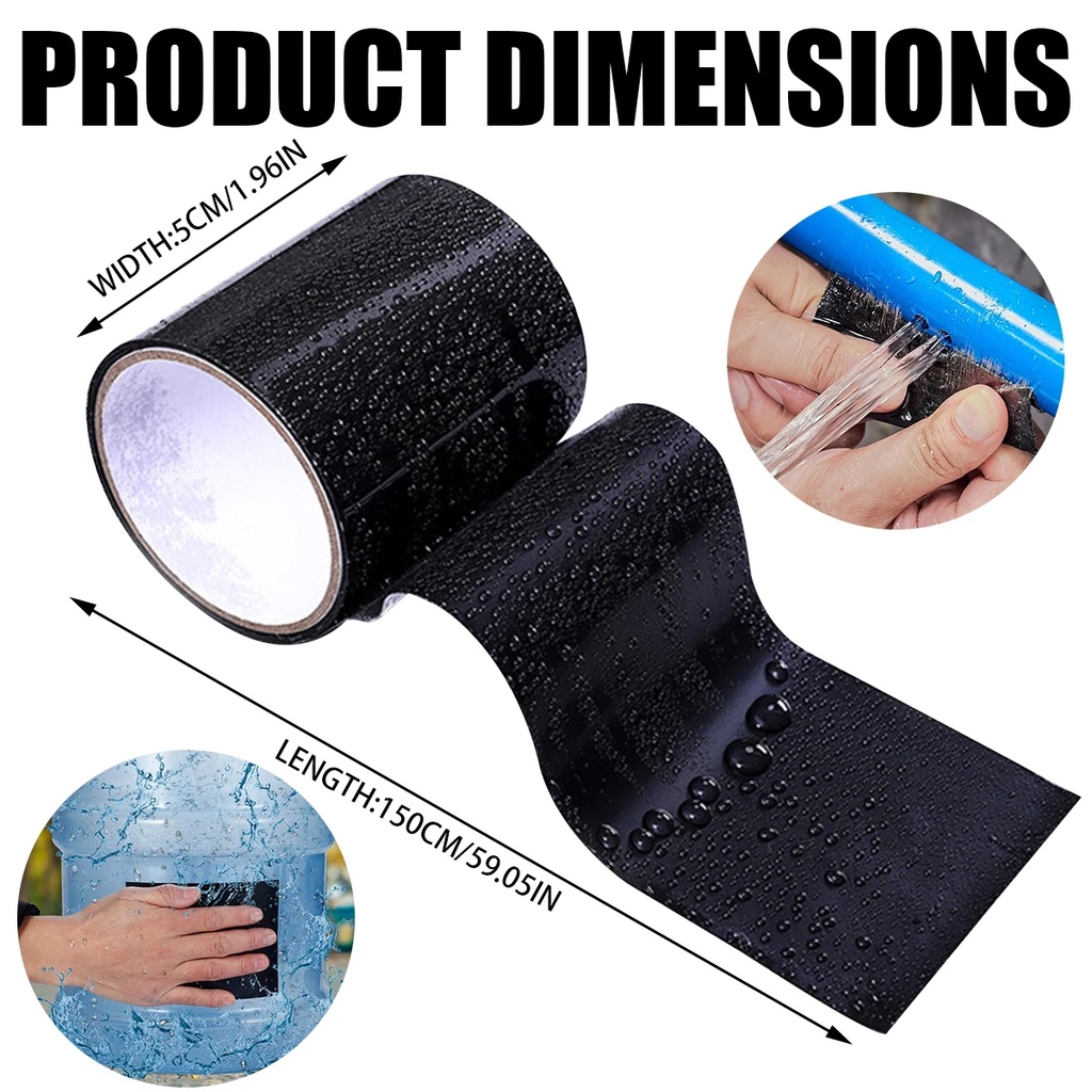 Stop Leaks Sealed Self-Adhesive PVC Pipe Patch / Self Fix Tape Duct ...