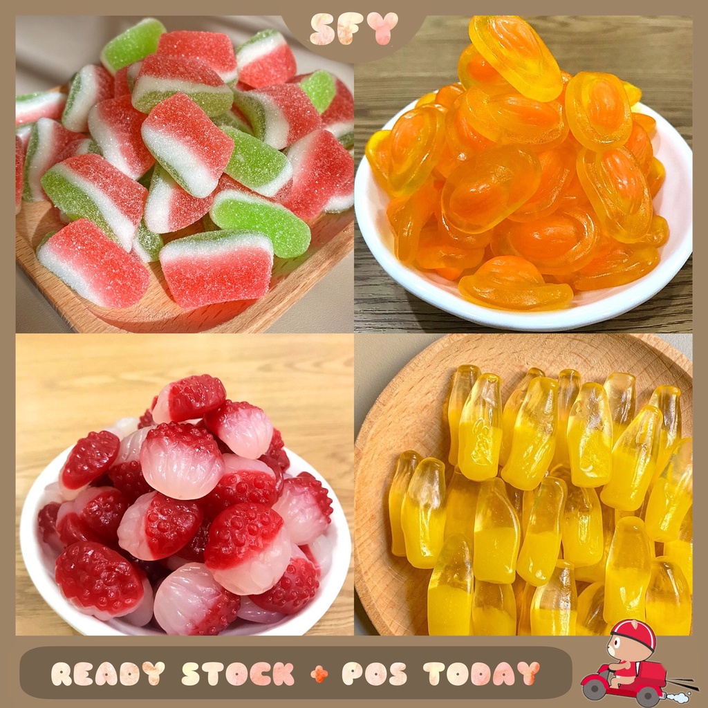 100g Trolli Jelly Sweet Gummy Gummy Turkey Sourbelts Viral Coklat Masam ...