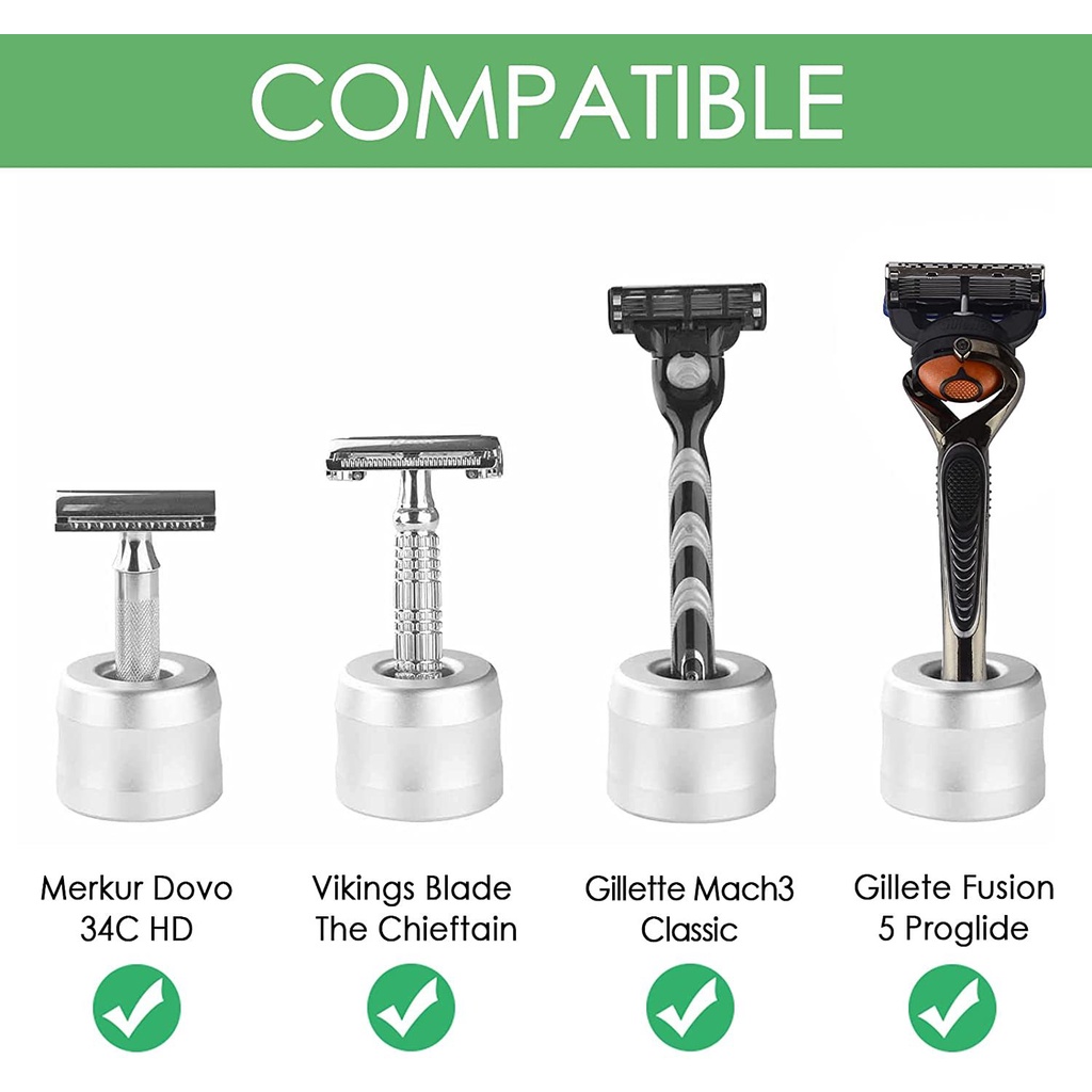 Razor holder/Large opening and diameter aluminum alloy men's shaving ...