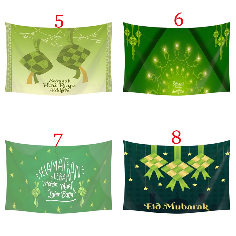 Selamat Hari Raya Tapestry Islamism Eid Al-Fitr Background Polyester ...