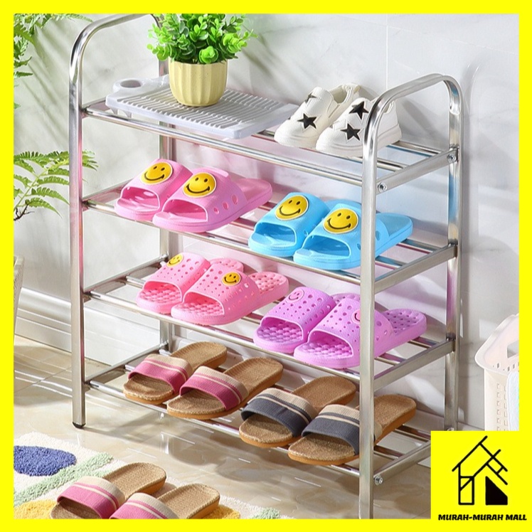 🇲🇾READY STOCK🌈Multi-layer Stainless Steel Shoes Rack Rak Simpan Kasut ...