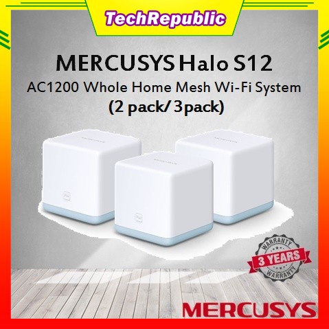 Mercusys Powered By TP-Link Halo S12 AC1200 Dual Band Whole Home Mesh ...