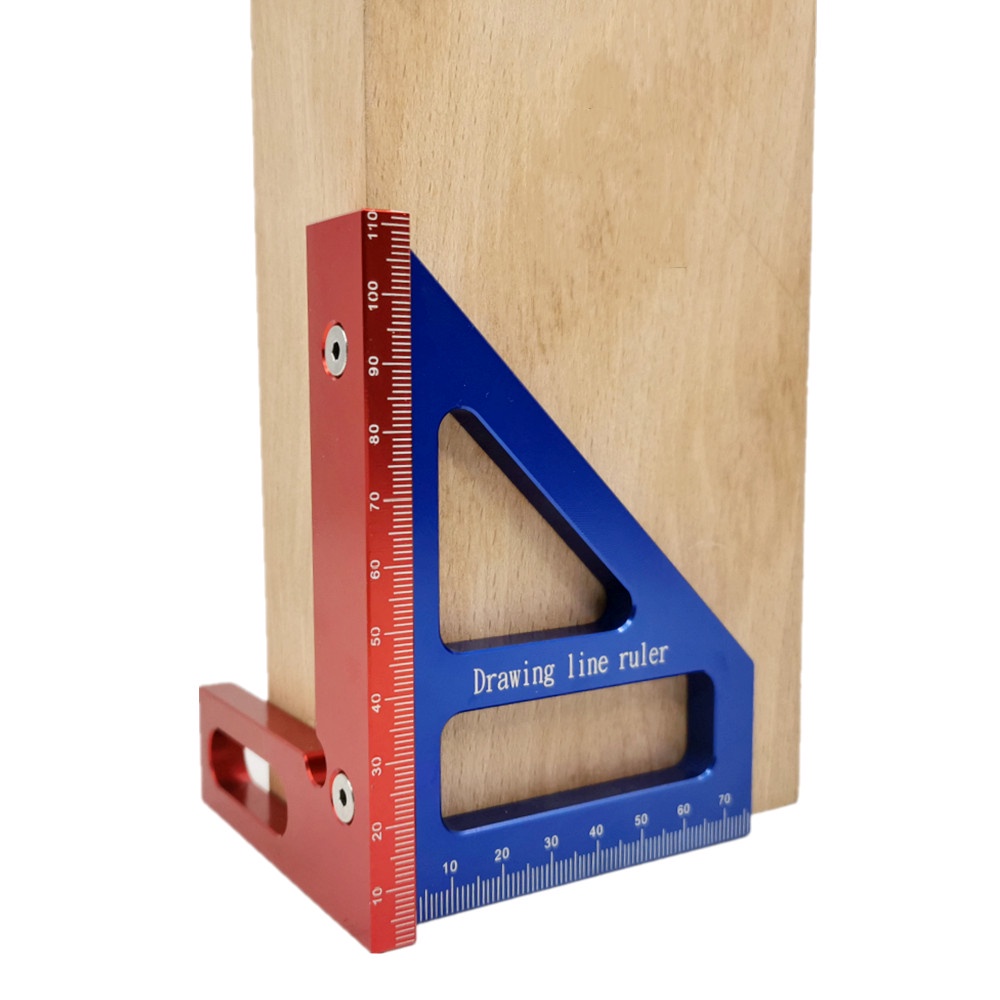 Happylife 45/90 Degree Woodworking Square Protractor Miter Triangle ...