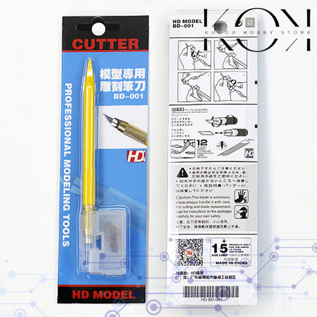 HD Model Pen Knife Pen Cutter 10 Blade Pen Grip Scriber Gunpla Tool ...