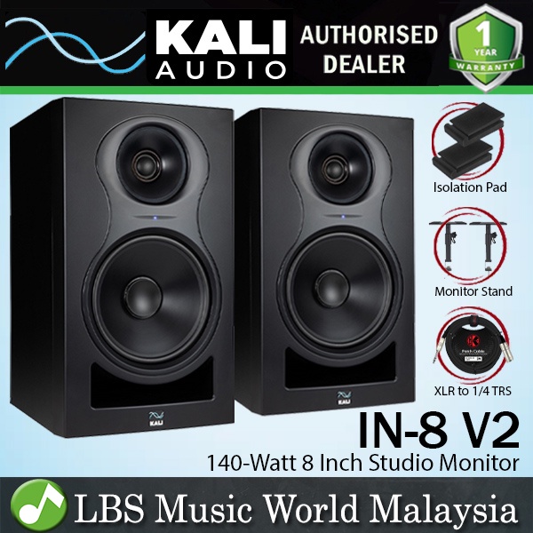 Kali Audio IN-8 V2 140 Watt 8 Inch Powered Studio Monitor Speaker ...