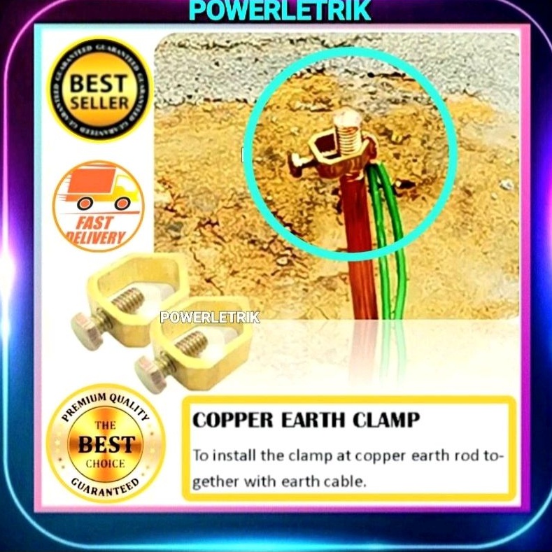 COPPER EARTH CLAMP/COPPER ROD CLAMP/ BRASS EARTH CLAMP BIG / COPPER ...