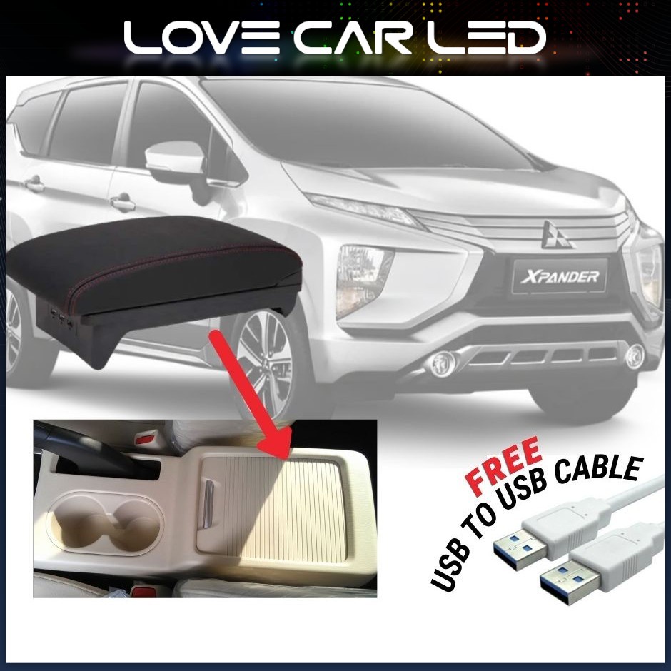 Mitsubishi Xpander Arm Rest 100% FIt & Double Layer Storage Armrest ...