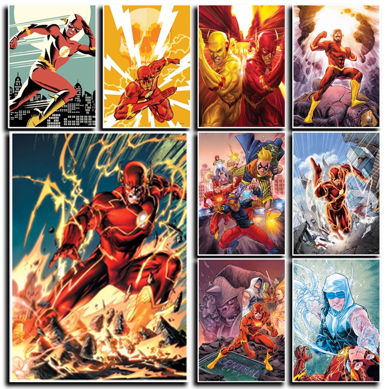 Classic Sci-Fi Superhero Cartoon The Flash Character Series Retro Kraft ...