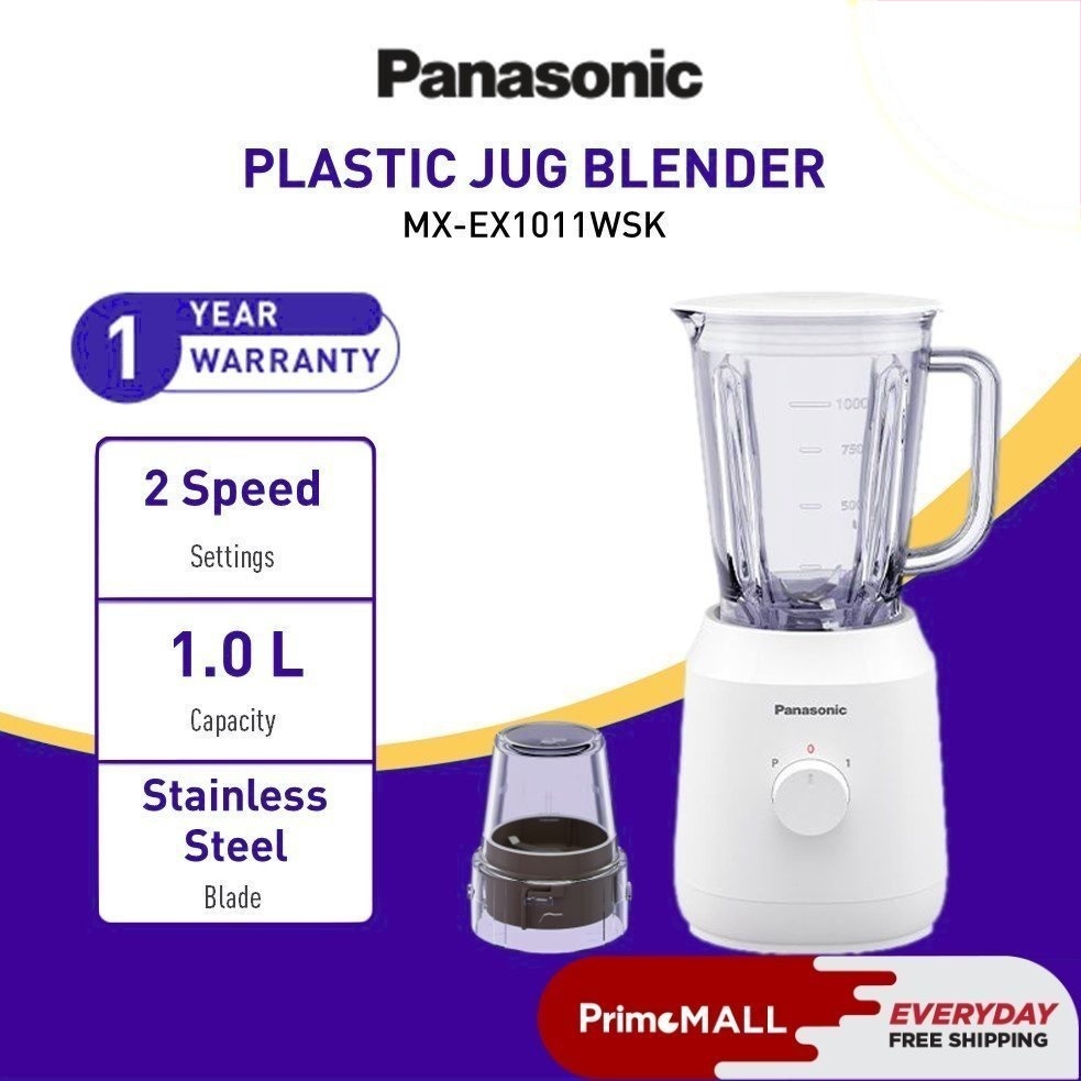 PANASONIC MX-EX1011 LIGHTWEIGHT 1.0L BLENDER MX-EX1011WSK Single Jug ...