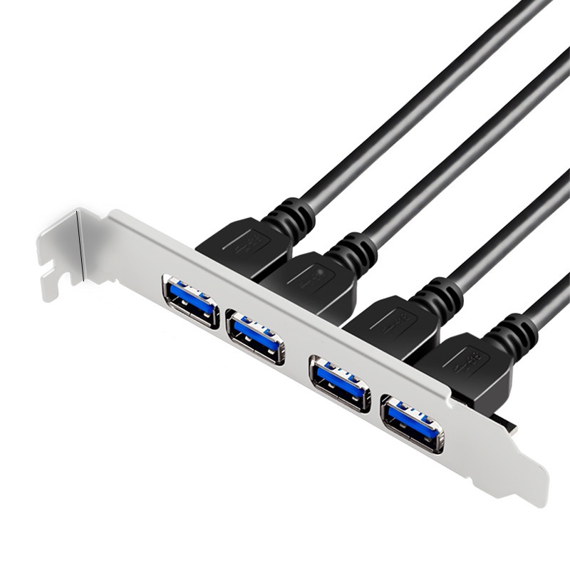 Motherboard USB 3.0 20 Pin to 4 Port USB3.0 Baffle Adapter 60cm Cable ...