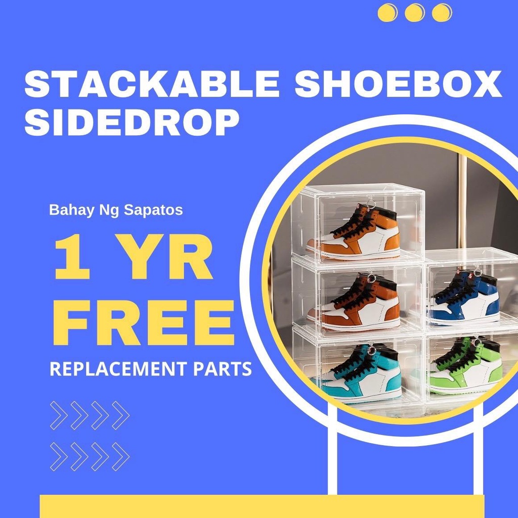 HEAVY DUTY PREMIUM SHOE BOX ACRYLIC DOOR AND SIDE PANEL HARD PLASTIC ...