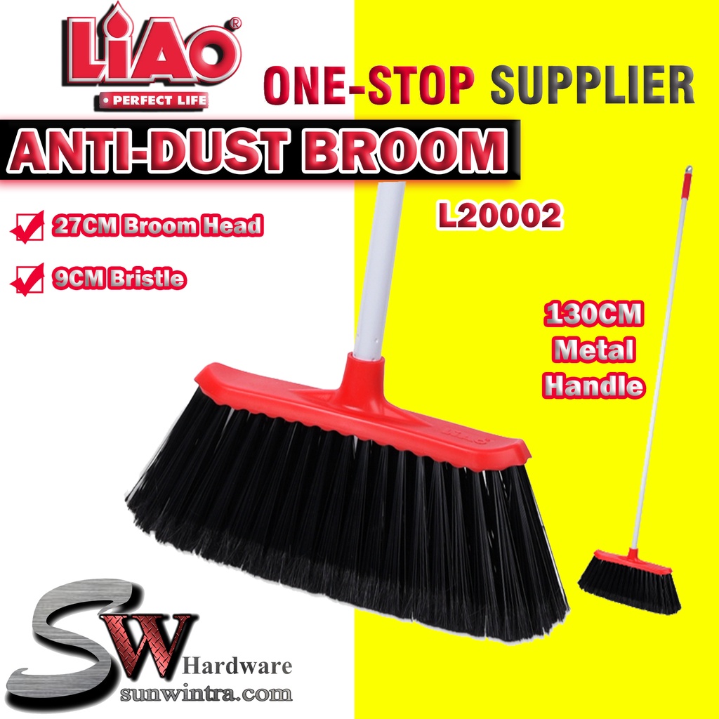 LiAo High Quality Anti-Dust Broom 27CM Width with Metal Handle L20002 ...