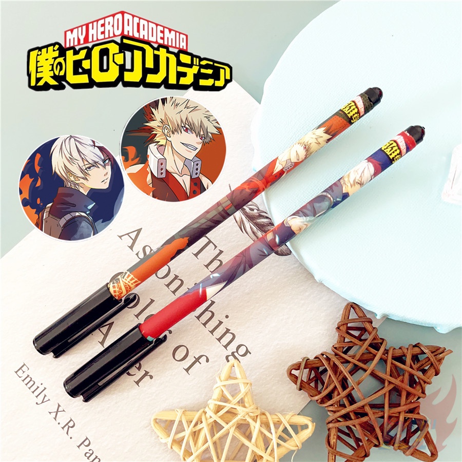 1Pc My Hero Academia Q-1 Pen Anime Bakugou Katsuki / Todoroki Shoto Gel ...