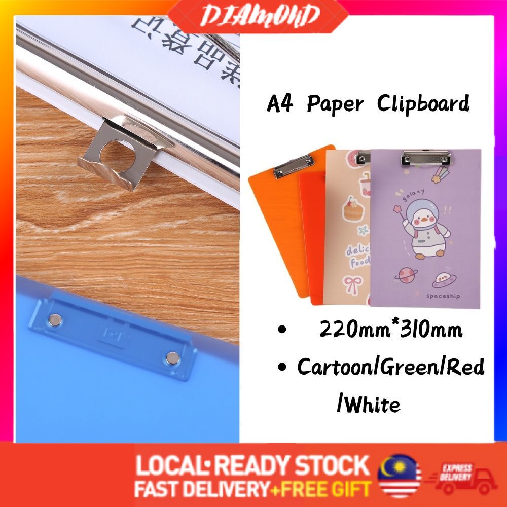 DIAMOND A4 Cartoon Clip Board Paper File Clip With Hanger Clipboard ...