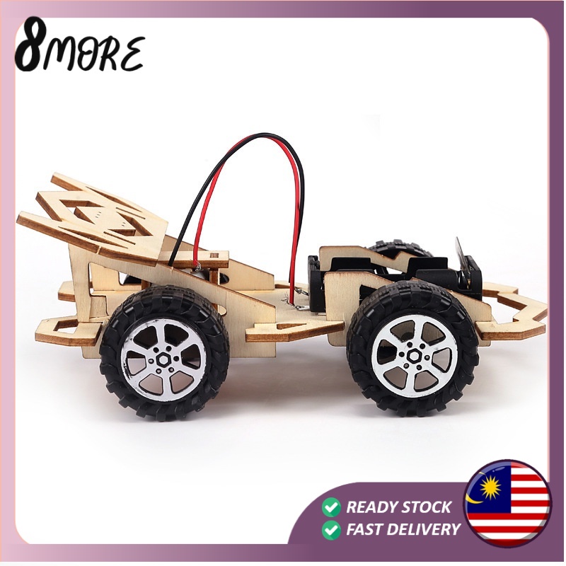 DIY Assembled RC Racing Car Model Kit Wooden Kids Science Materials ...