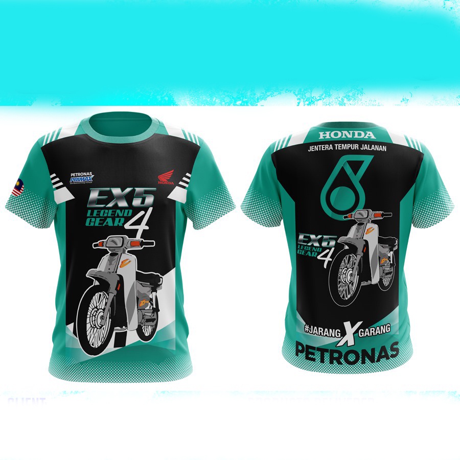 Honda Ex5 Tshirt Motor Jersey Sublimation T-shirt Baju Ex5 Lelaki ...
