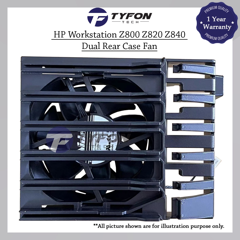 HP Workstation Z800 Z820 Z840 Z440 Front Case Fan Assembly 647113-001 ...