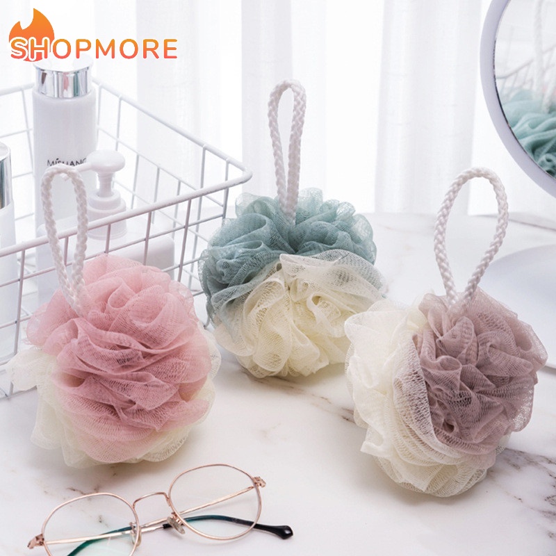 Two-Color Stitching Foaming Rich Bath Ball / Mesh Large Bath Puffs Body ...
