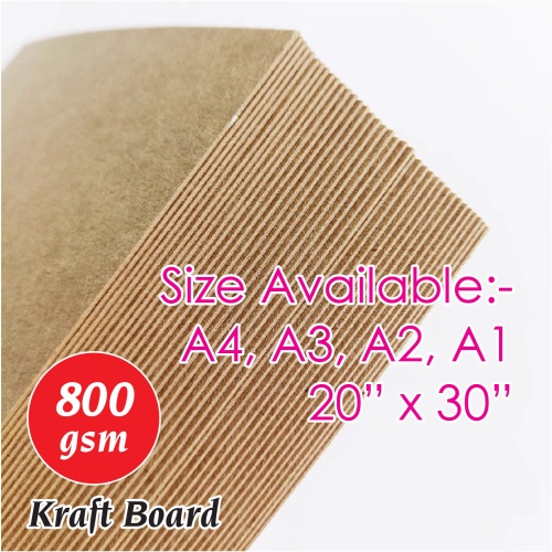 Kraft Board 800gsm | A4 A3 | Modeling Board | Kraft Card | DIY Art ...