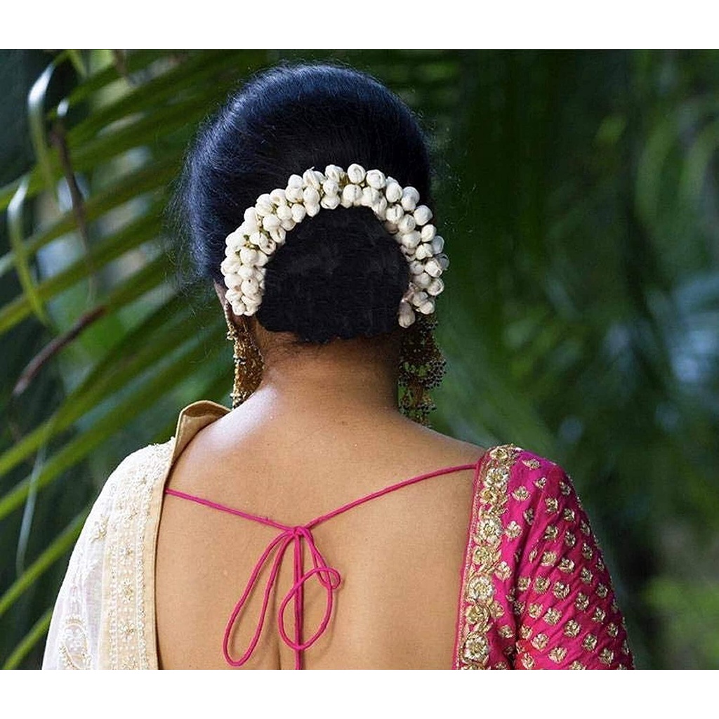 Kondai Malai | Jasmine Scrunchie | Jasmine Hair Bun | Hair Gajra ...