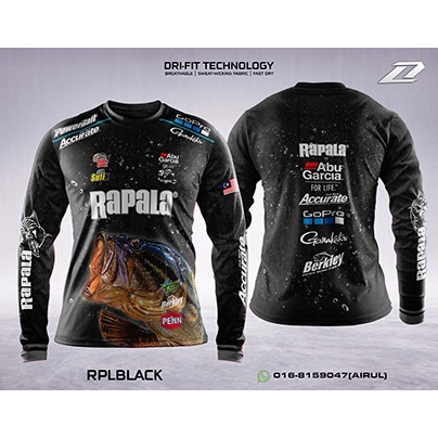 FISHING JERSEY BAJU PANCING RAPALA MICROFIBER Lengan Panjang SHIMANO ...