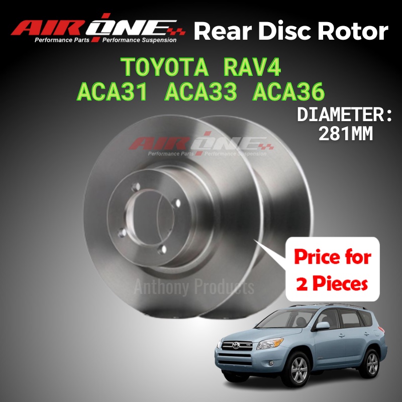AIRONE Toyota RAV4 ACA31 ACA33 ACA36 Rear (Belakang) OE Brake Disc ...