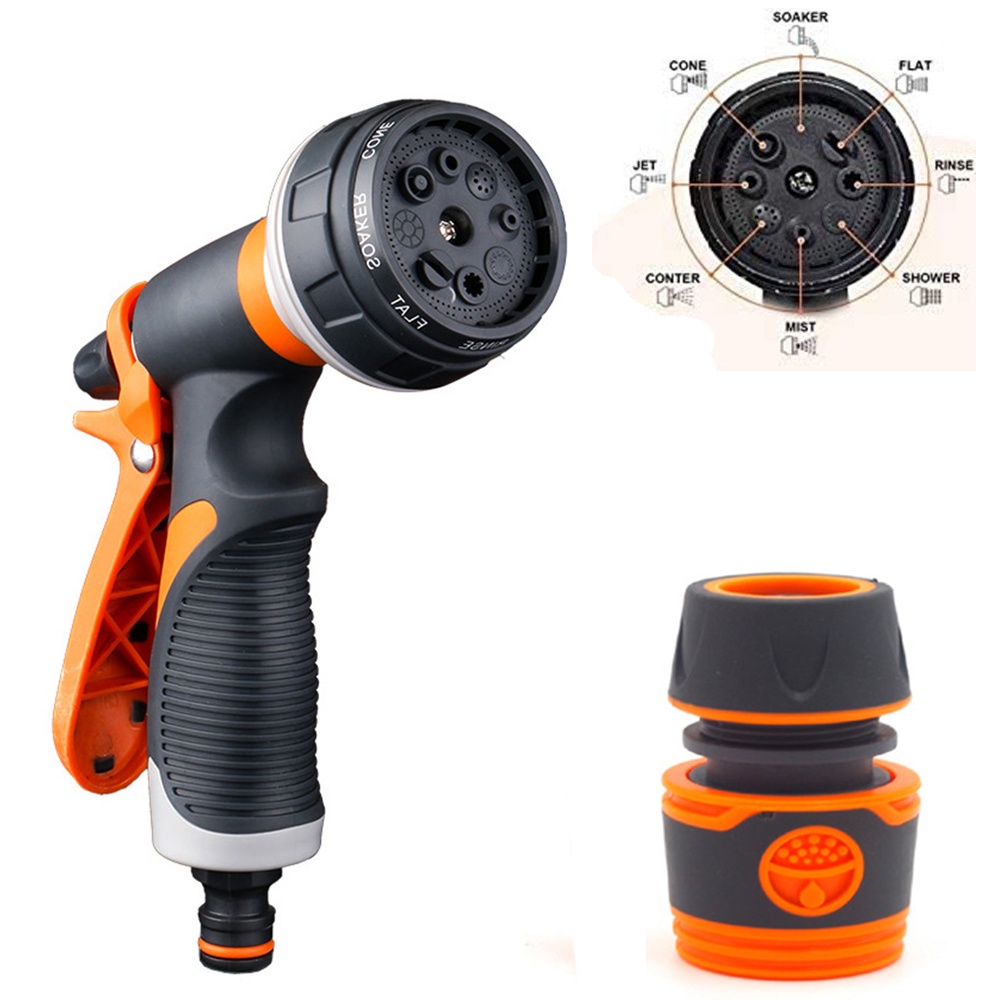[Ready Stock]8-Function Spray Gun Wash Car Kit Flower Garden Irrigation ...