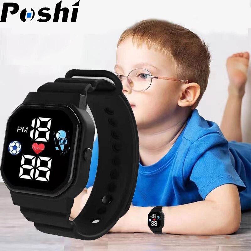 POSHI Sports Digital Watch for Kids Fashion Waterproof Led Electronic ...