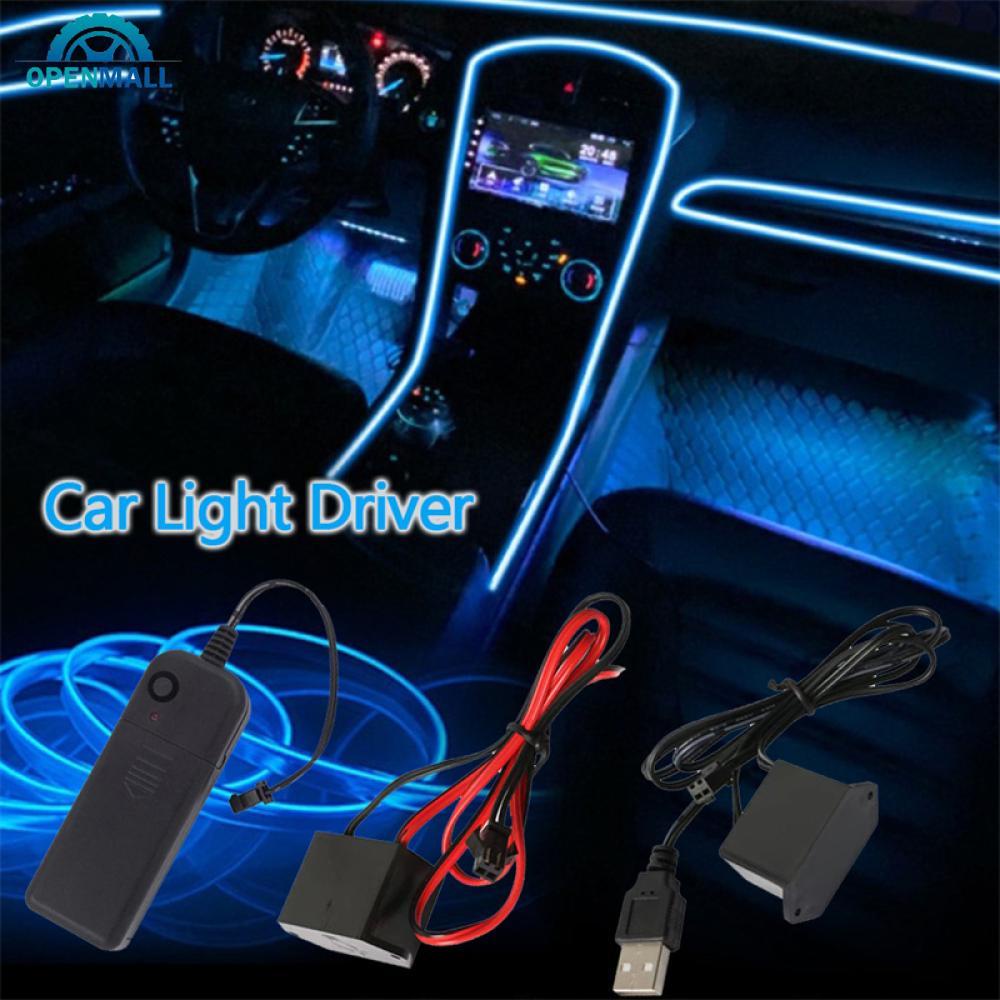 OPENMALL Car Led Strip Light Flexible Neon Light EL Wire Driver ...