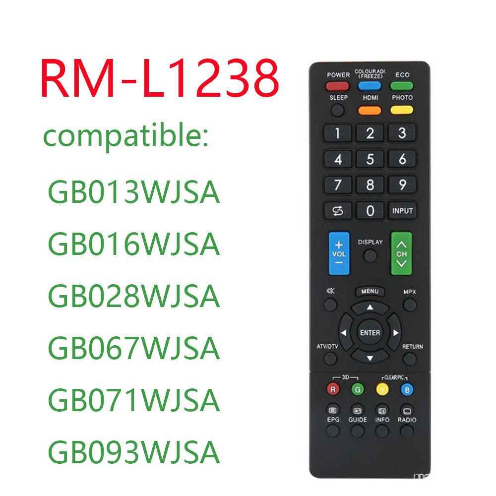 Sharp RM-L1238 remote control replacement for sharp smart TV LED LCD RM-L1238 gb013wjsa ...