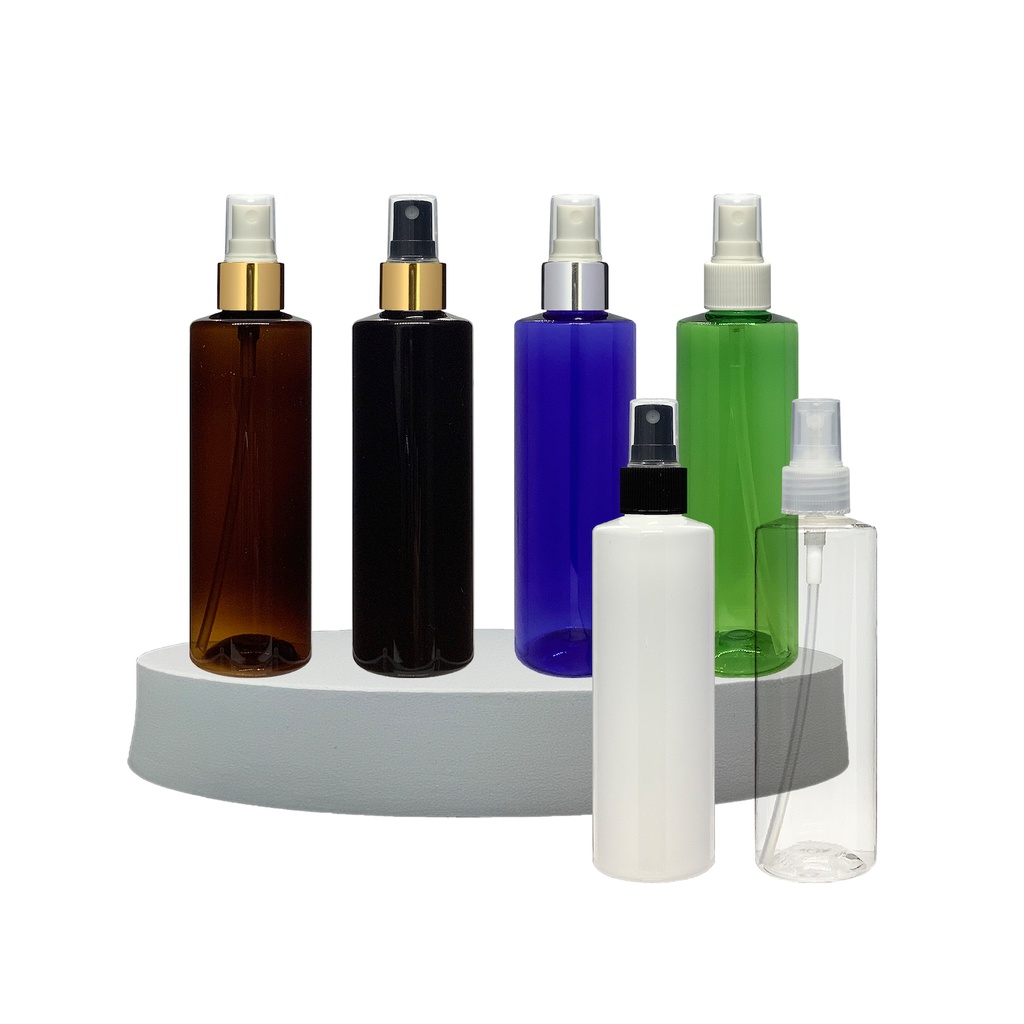 200ml SP03 24R Spray Cylinder Tall FLAT Shoulder Mist PET Plastic ...