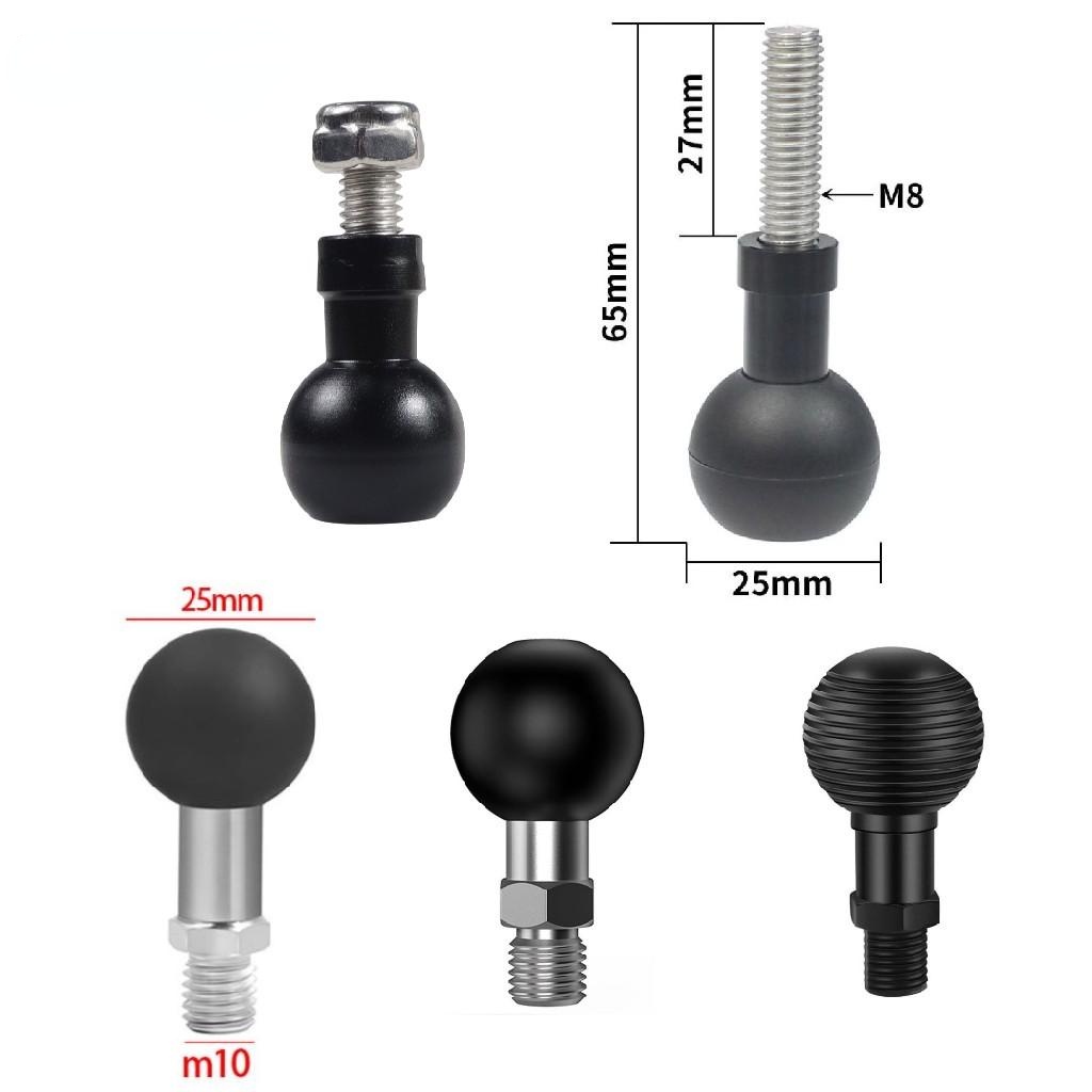 Aluminum 17mm 25mm Ball Head Adapter to M6 M8 M10 Screw for RAM Garmin ...