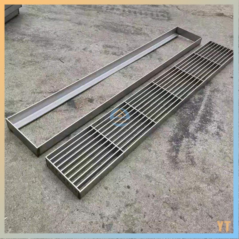 304 stainless steel 100*1000*3 bar grating drainage gutter garage cover ...