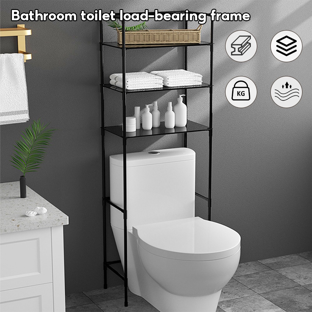 3 Layers Bathroom Space Saving Rack H-shaped Structure Bathroom Toilet ...