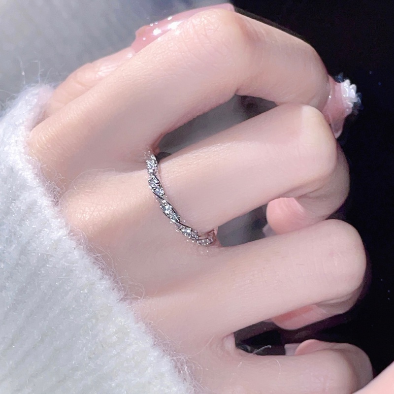 925 Silver Simple Ring Female Twist Ring Fashion Personality Ring Gift | Shopee Malaysia