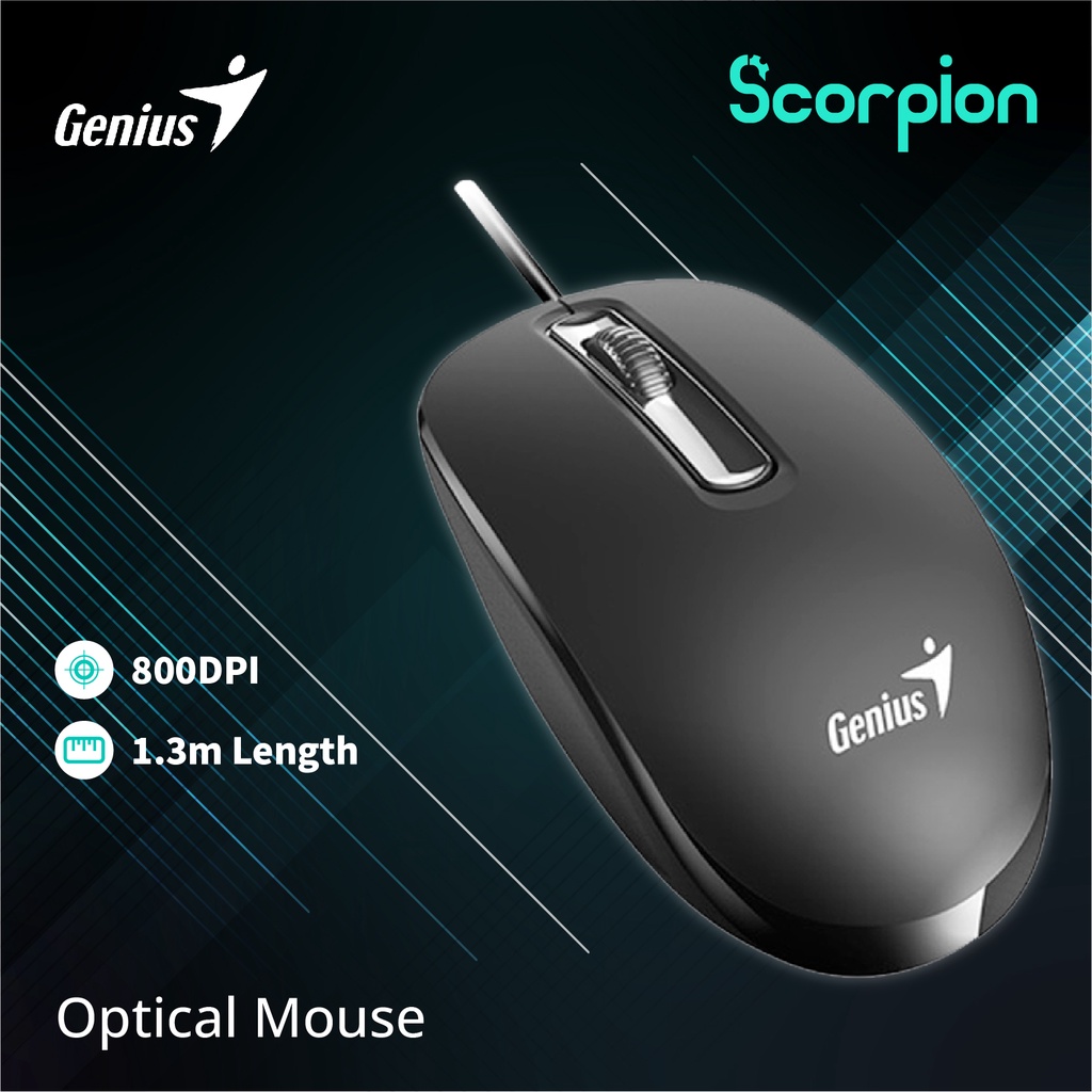 Genius 800 DPI Wired Optical Mouse | Shopee Malaysia