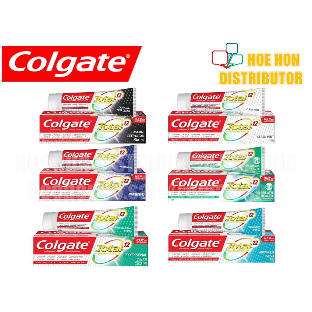 Colgate Total Professional Charcoal Deep Clean Clean Mint Whitening Pro ...