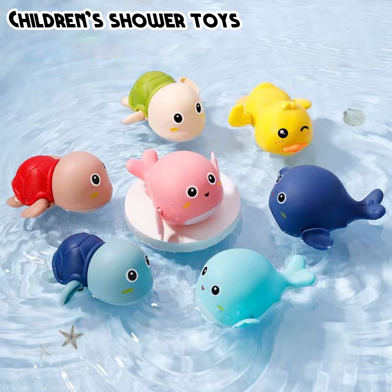 Children Clockwork Swimming Toys Little Dolphin Frog Baby Floating ...