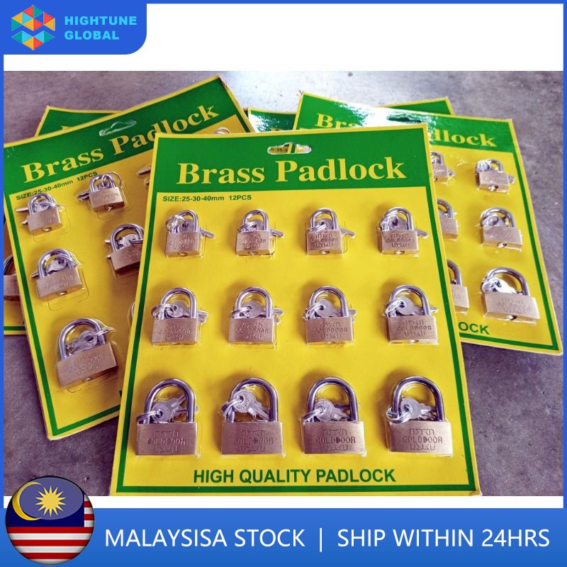 Brass Padlock Set 25mm 30mm 40mm | Shopee Malaysia