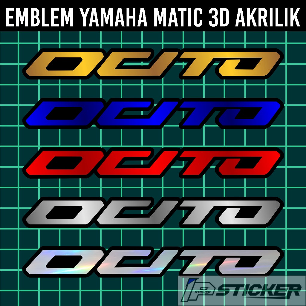 OCITO 3D CHROME GOLD HOLOGRAM EMBLEM | Shopee Malaysia