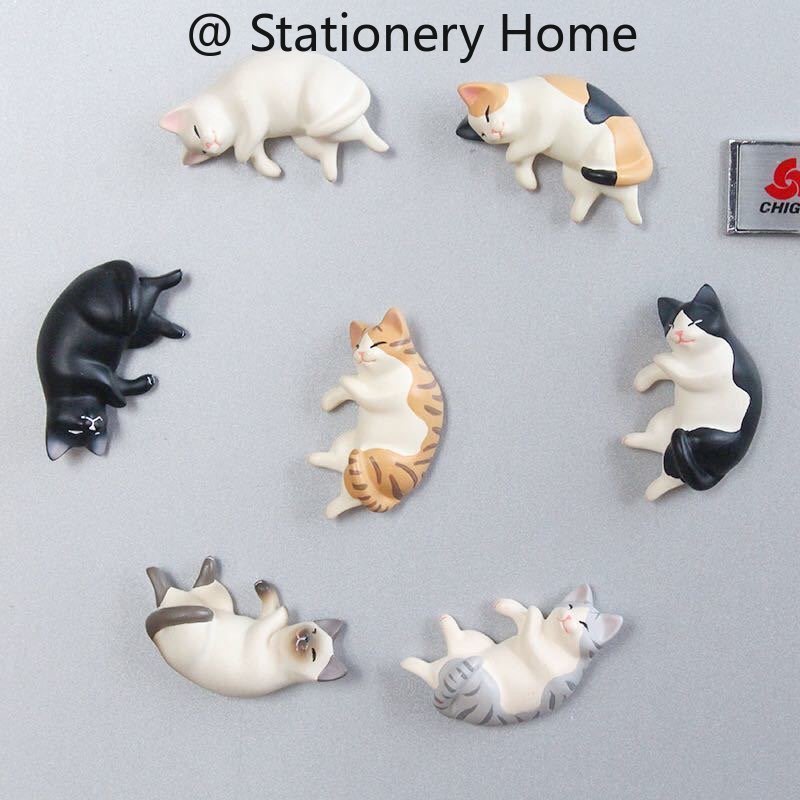 Simulated Cat Fridge Magnets Refrigerator Sticker Refrigerator ...