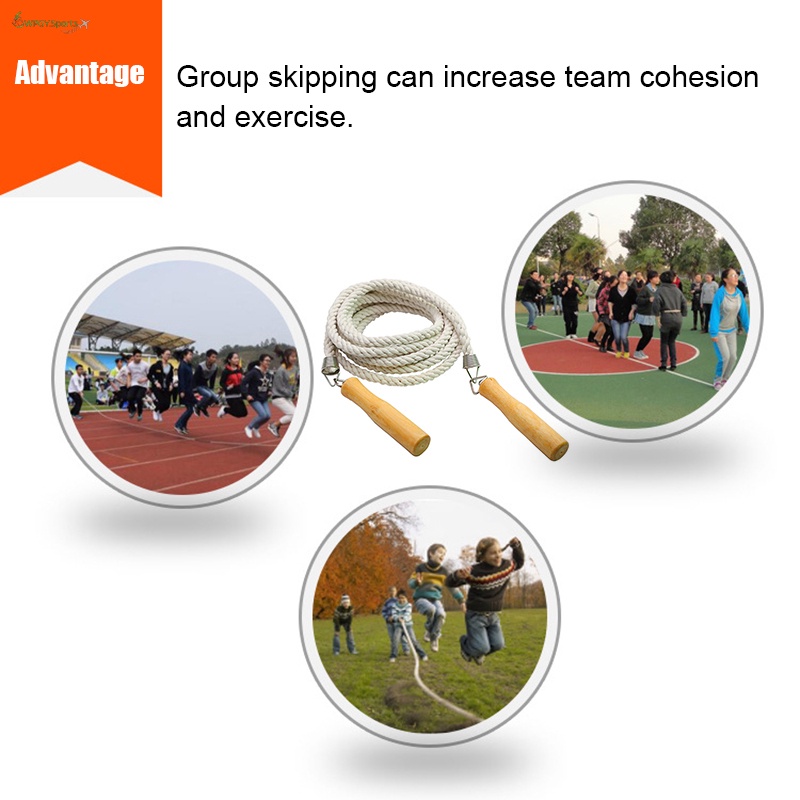 Jump Ropes Long Skipping Rope For Multiplayer Group Teamwork Sports ...