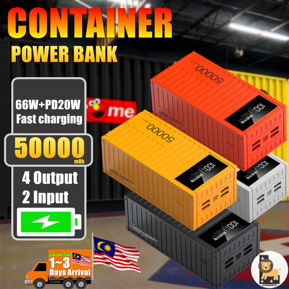 50000mah Container Power Bank Auxiliary Battery Big Capacity 20W Fast ...