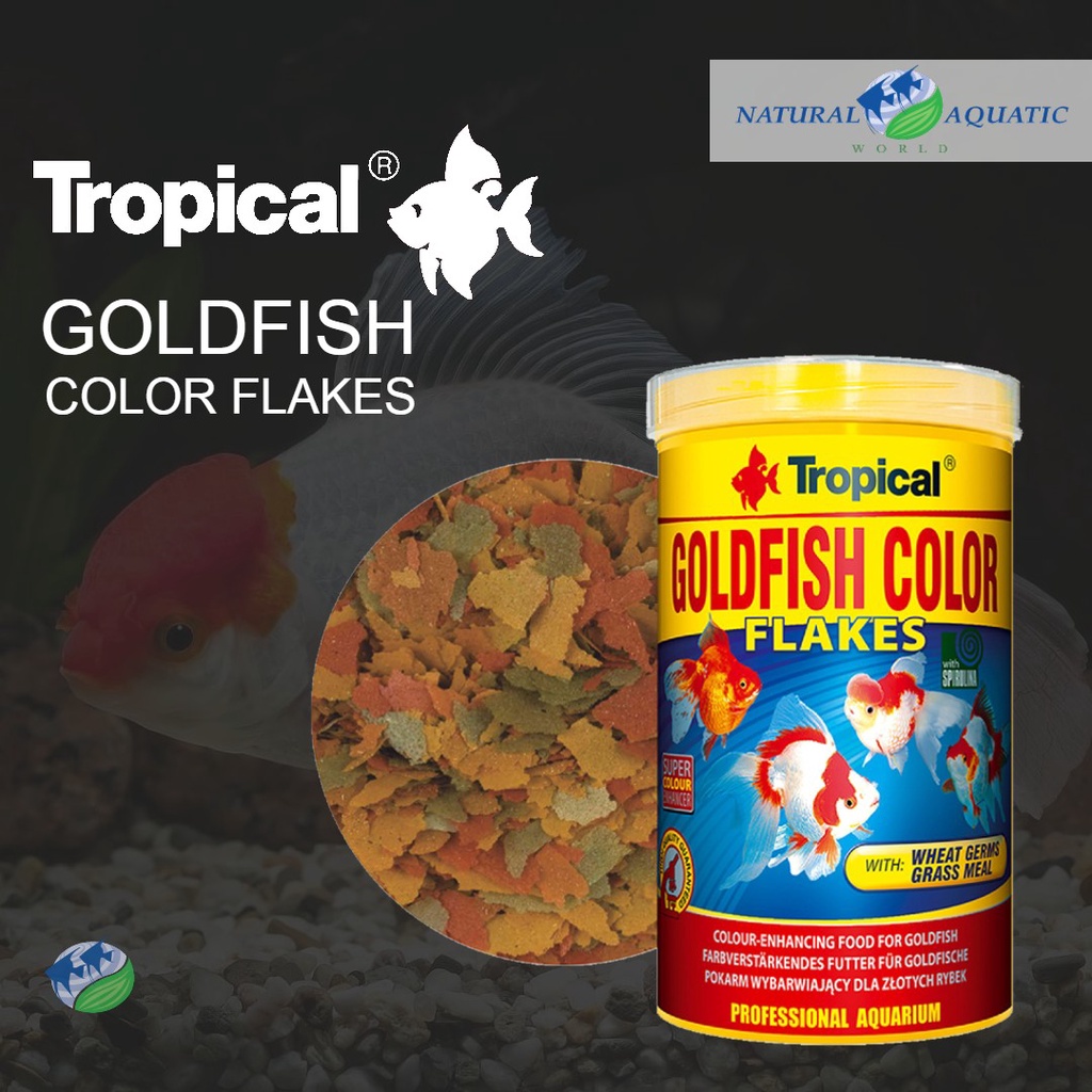 TROPICAL Goldfish Color Flakes (250ml/ 50g) Goldfish Food | Shopee Malaysia