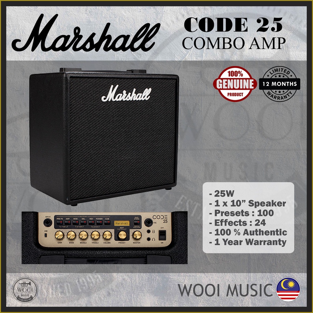 Marshall CODE25 Guitar Combo Amplifier - 25W | Shopee Malaysia