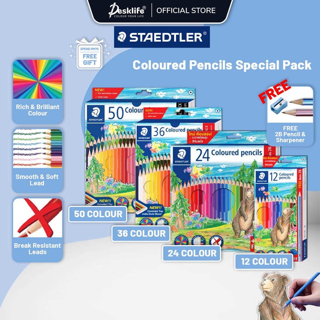 Desklife Staedtler Premium Colour Pencil Set -(BOX) [Spend RM70 for ...