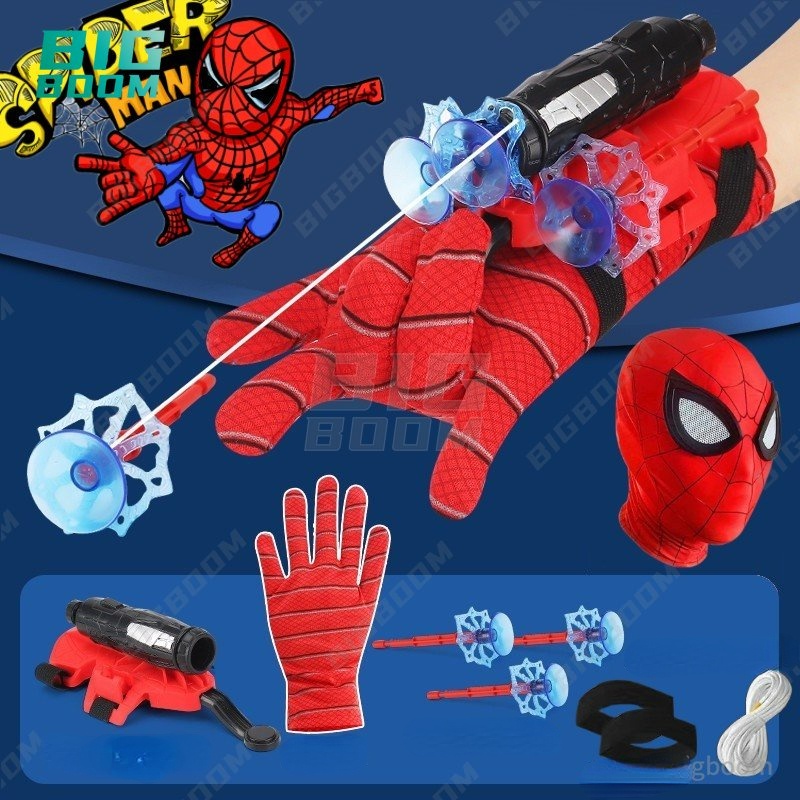【With String】Spiderman Web Launcher Glove Toys Wrist Transmitter For ...