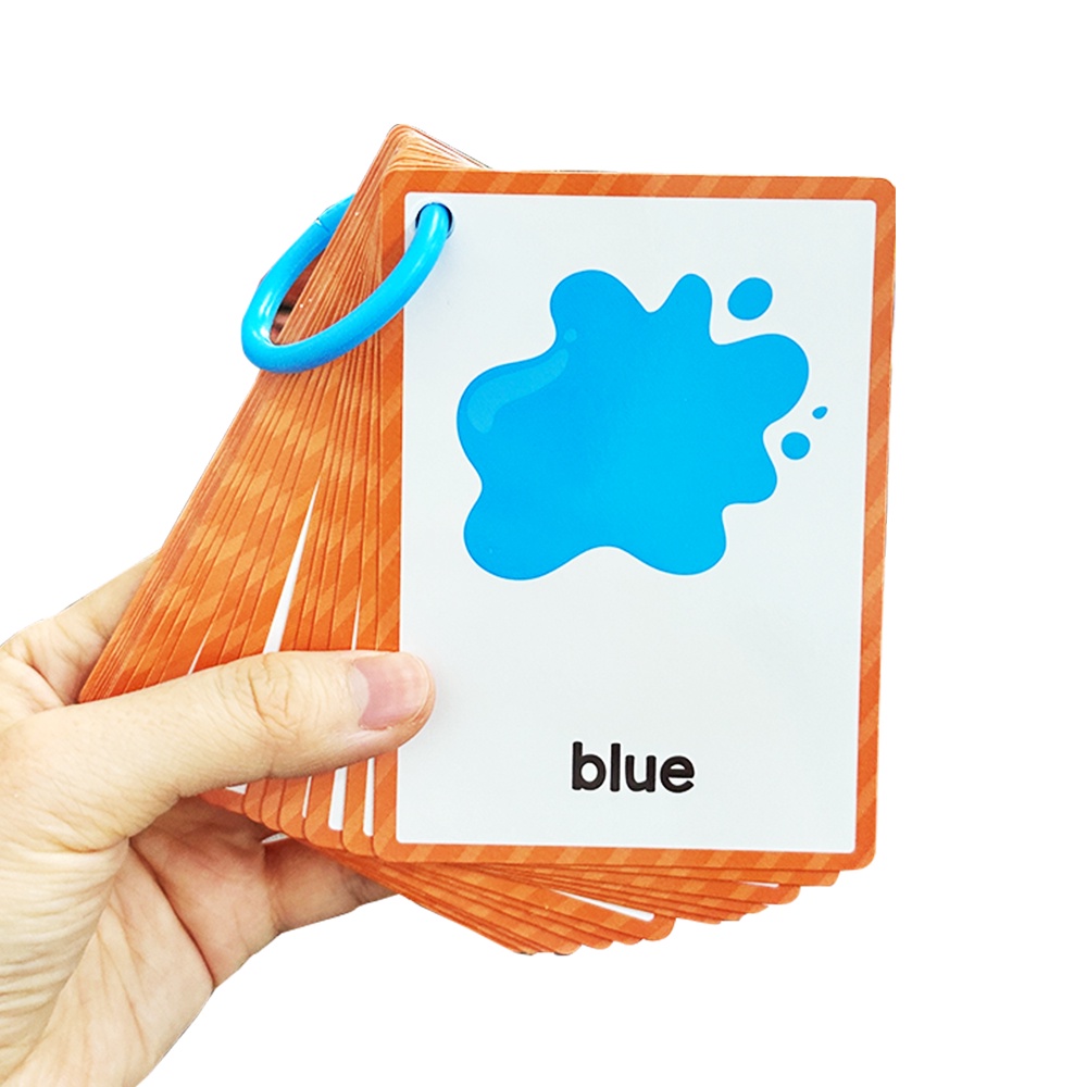 Shape Color Flash Cards for Kids Preschool Kindergarten Words English ...