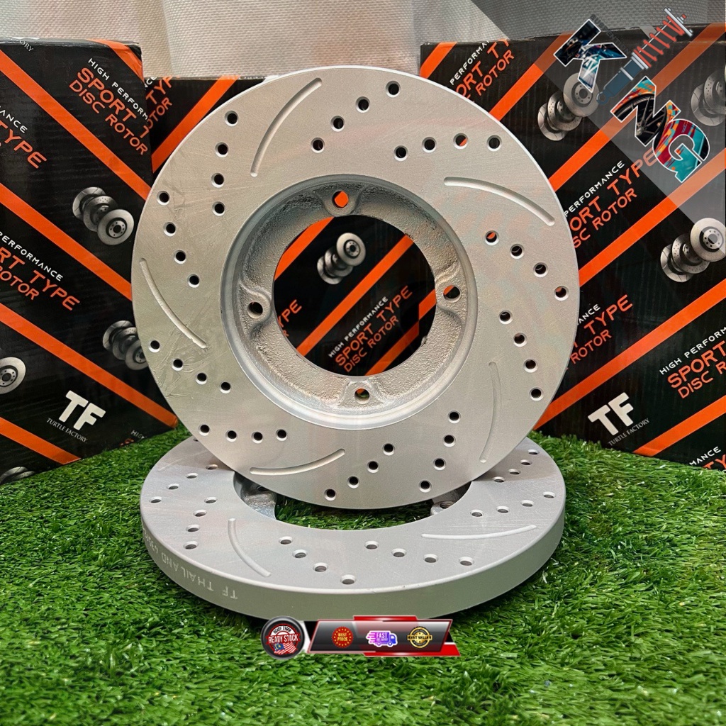 ORIGINAL TF SLOTTED & DRILLED DISC ROTOR (FRONT) TOYOTA AVANZA F601 ...