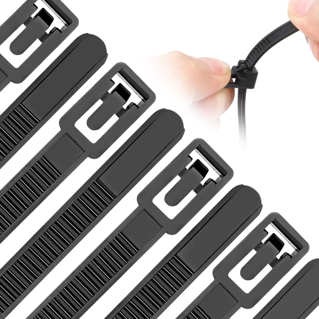 20 Pieces Reusable Zip Ties Heavy Duty No Hurt Removable Cable Ties ...